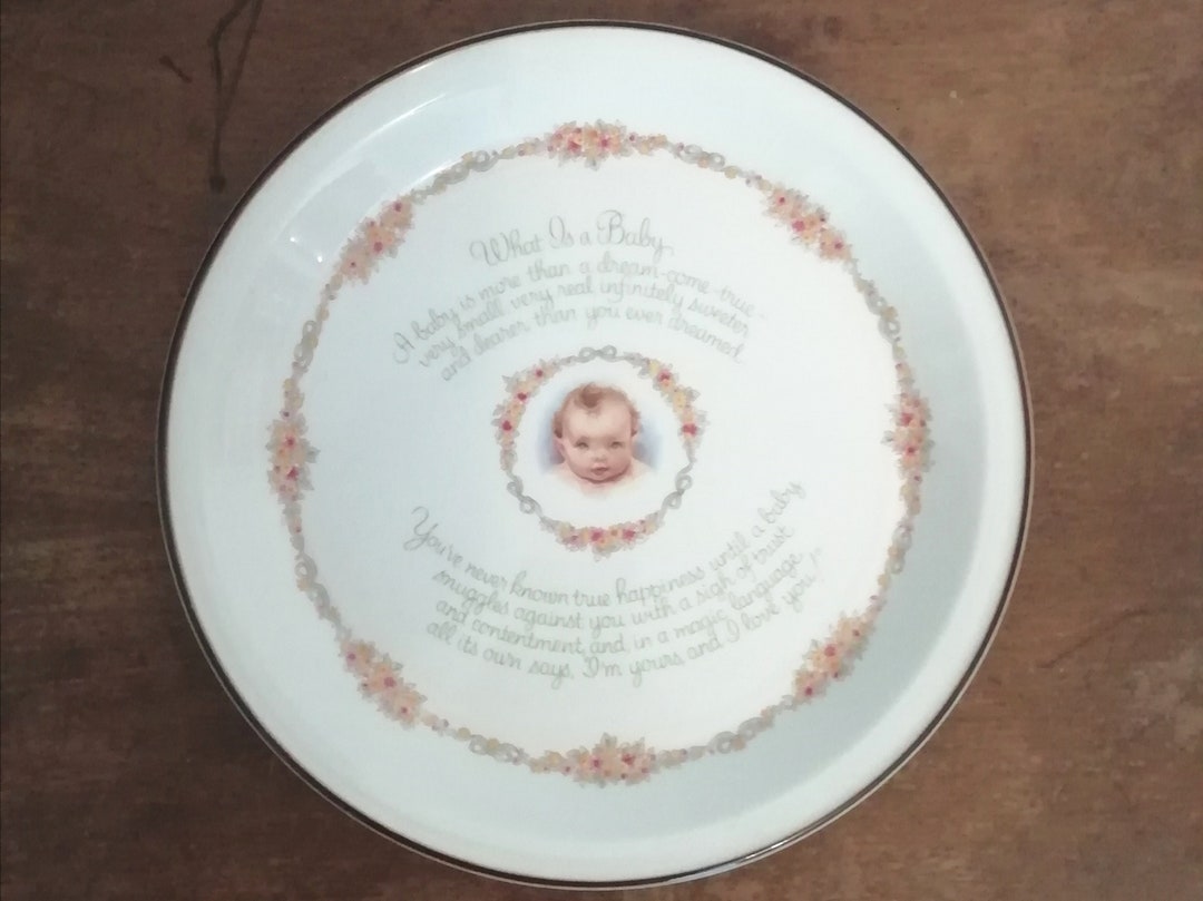 Baby Plate 'what is A Baby' Verse Design Decorative Plate Barratts of ...