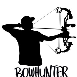 Bow Hunter Clear Sticker. Bow Hunter Sticker. Bow Hunting. | Etsy