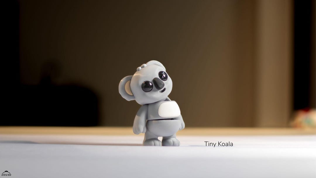 Baby Koala Articulated 3d Printed Figurine - 40 Color Options! - Etsy