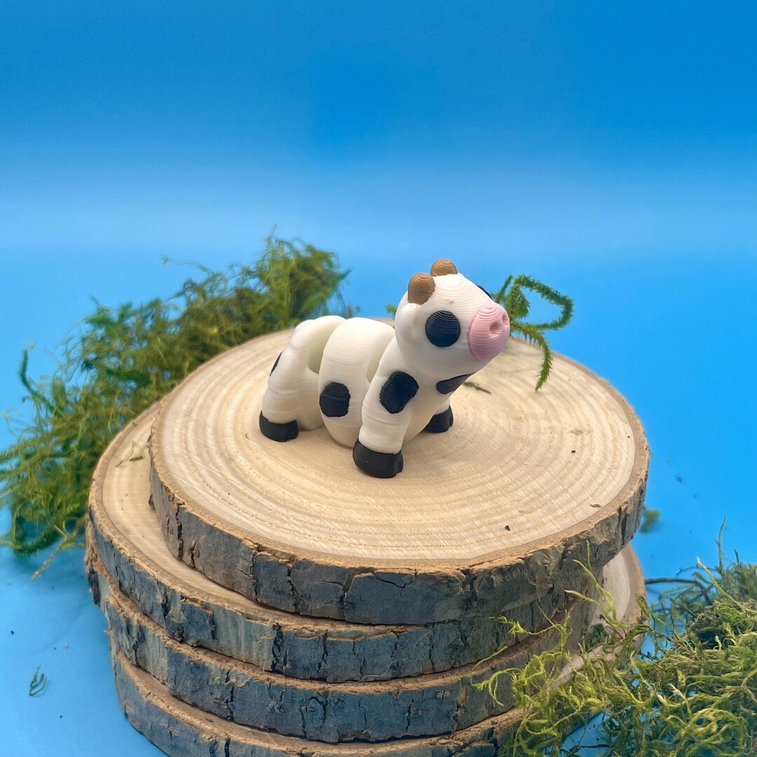 Baby Cow Articulated 3d Printed Figurine - 40 Color Options! - Etsy