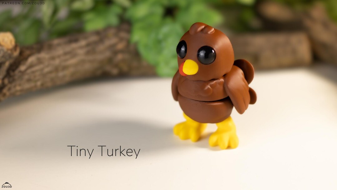 Baby Turkey Articulated 3d Printed Figurine - 40 Color Options! - Etsy