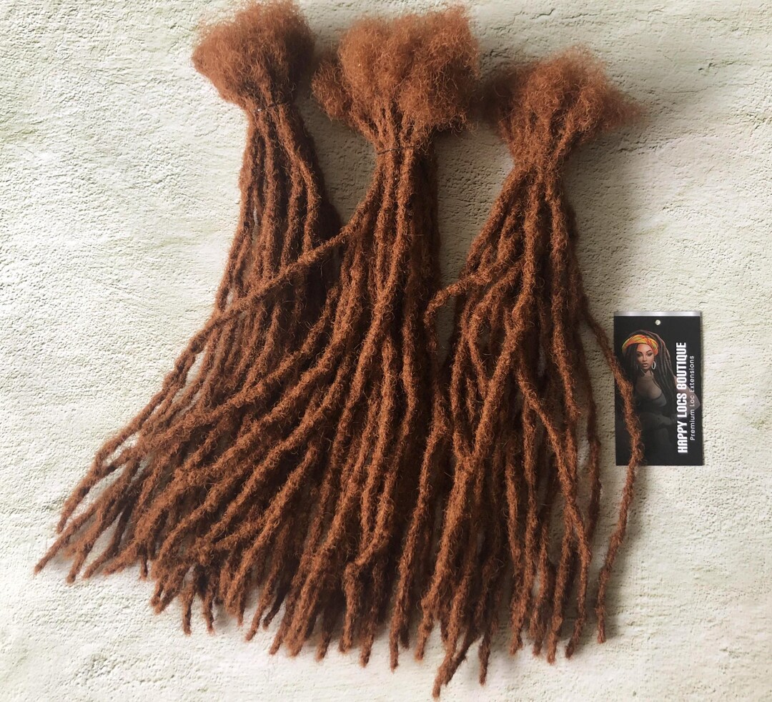 Camel Brown Human Hair Dreadlock Extensions: Interlocked Textured Locs ...