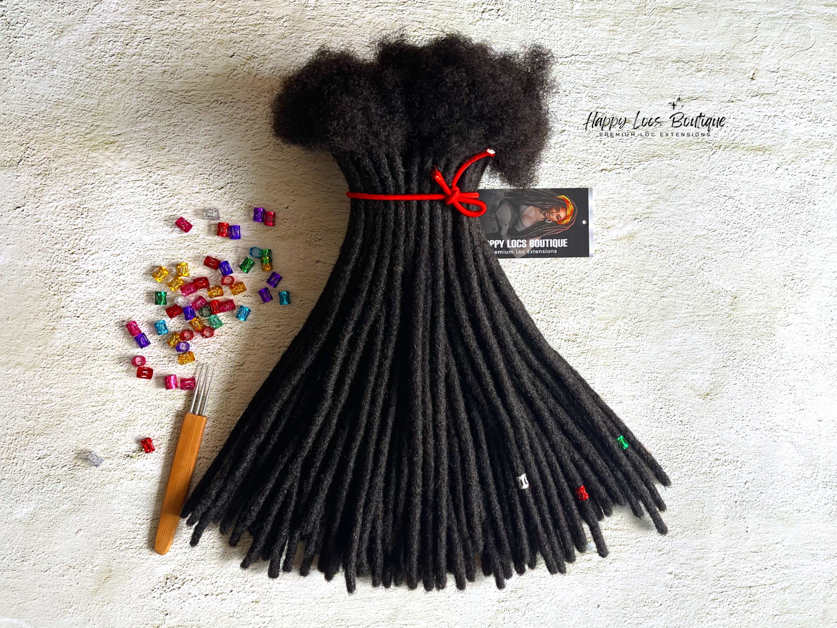 Real Human Hair Loc Extensions Bundles | Permanent & Hand-made ...