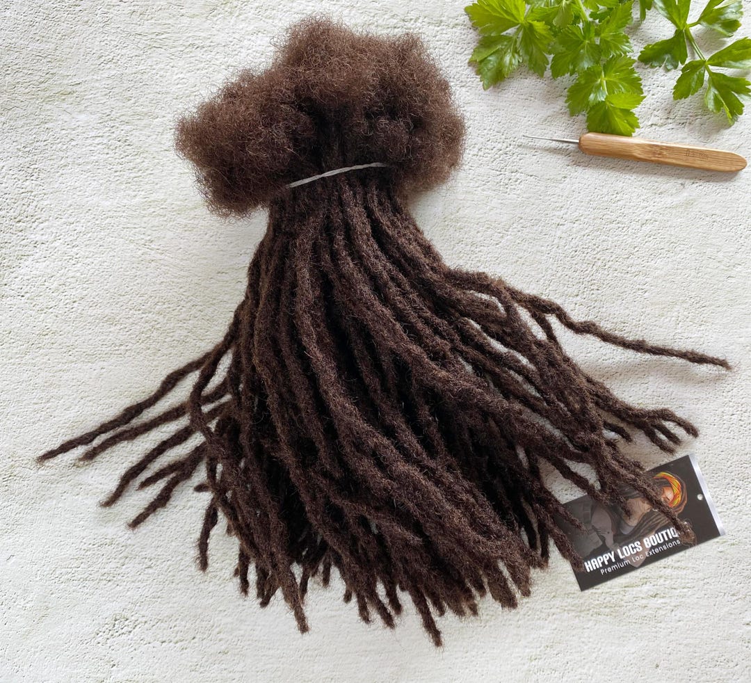 100 Locs Anwi Textured Interlocked Human Hair Loc Extensions bundles ...