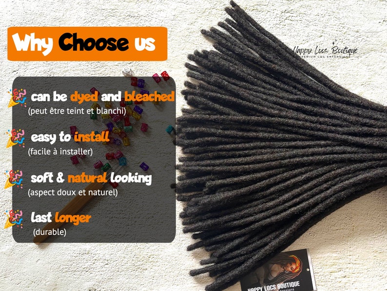 Real Human Hair Loc Extensions Bundles | Permanent & Hand-made ...