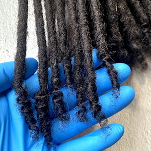 Curly Ends Human Hair Loc Extensions - Natural Black Coiled Tips - Etsy