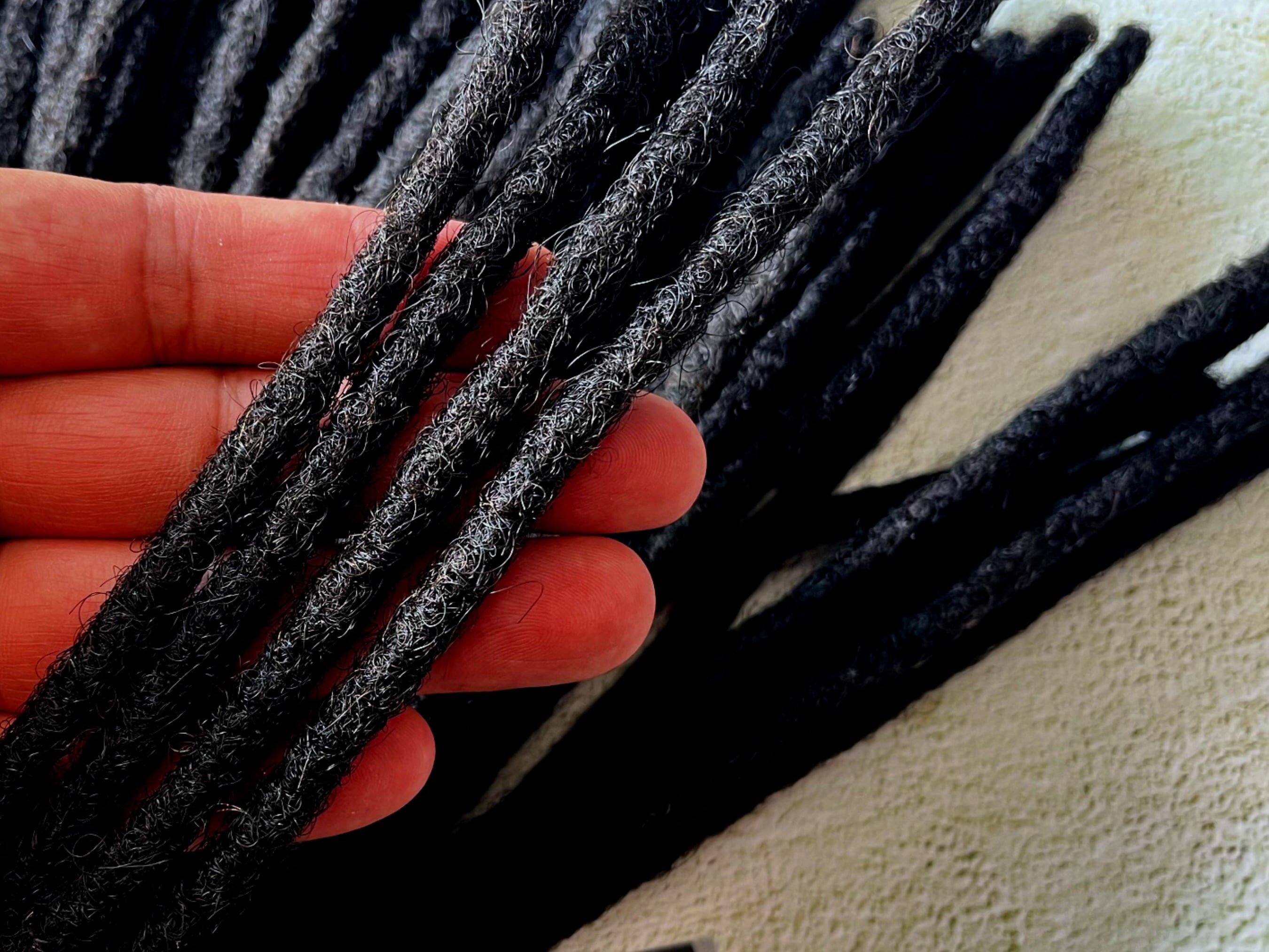 Real Human Hair Loc Extensions Bundles Permanent & Hand-made Dreadlock ...