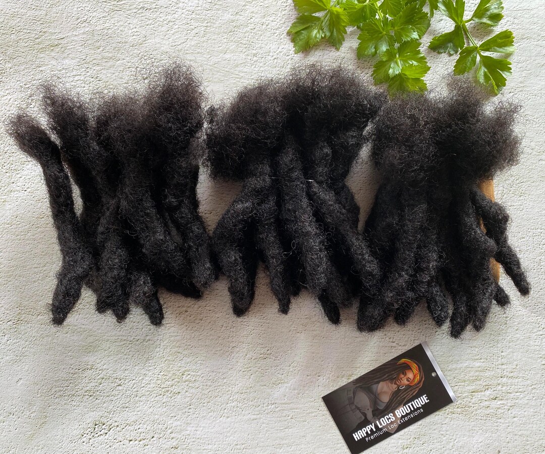 40 Locs Anwi Textured Human Hair Wicks Loc Extensions | 1.2cm Jumbo Loc ...