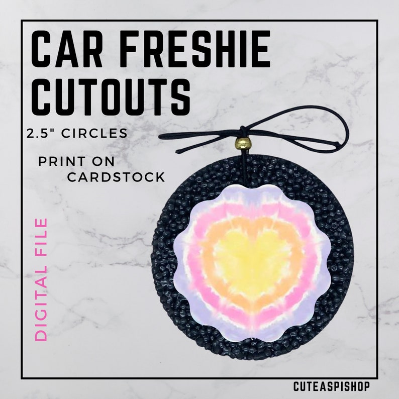 DIGITAL FILE - Printable Card Stock Car Freshie Cutouts - Tie Die - Etsy