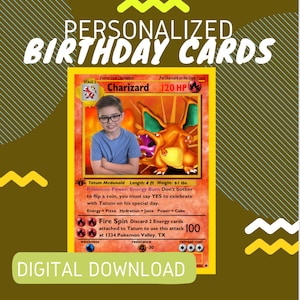 Pokemon Party Favors - Personalized Charizard Birthday Invitation Card ...