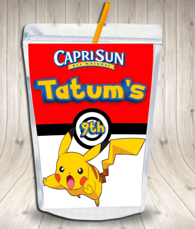 Pokemon Party Favors - Juice Box Template - Birthday / Celebrtion - Etsy