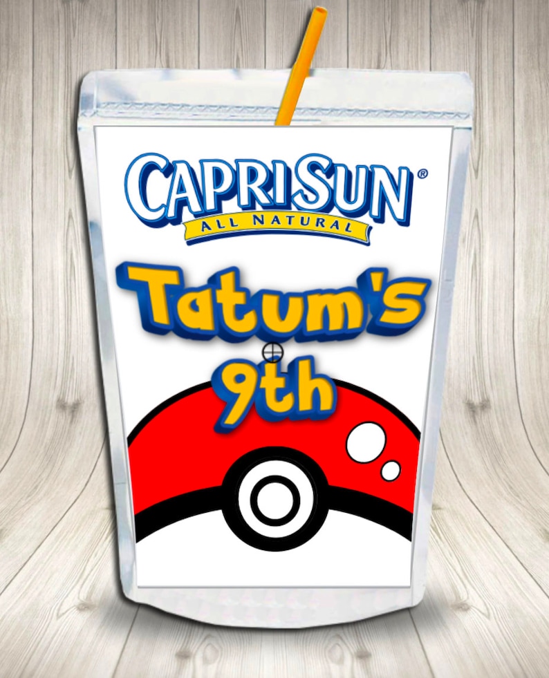 Pokemon Party Favors - Juice Box Template - Birthday / Celebrtion - Etsy