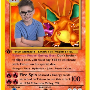 Pokemon Party Favors - Personalized Charizard Birthday Invitation Card ...