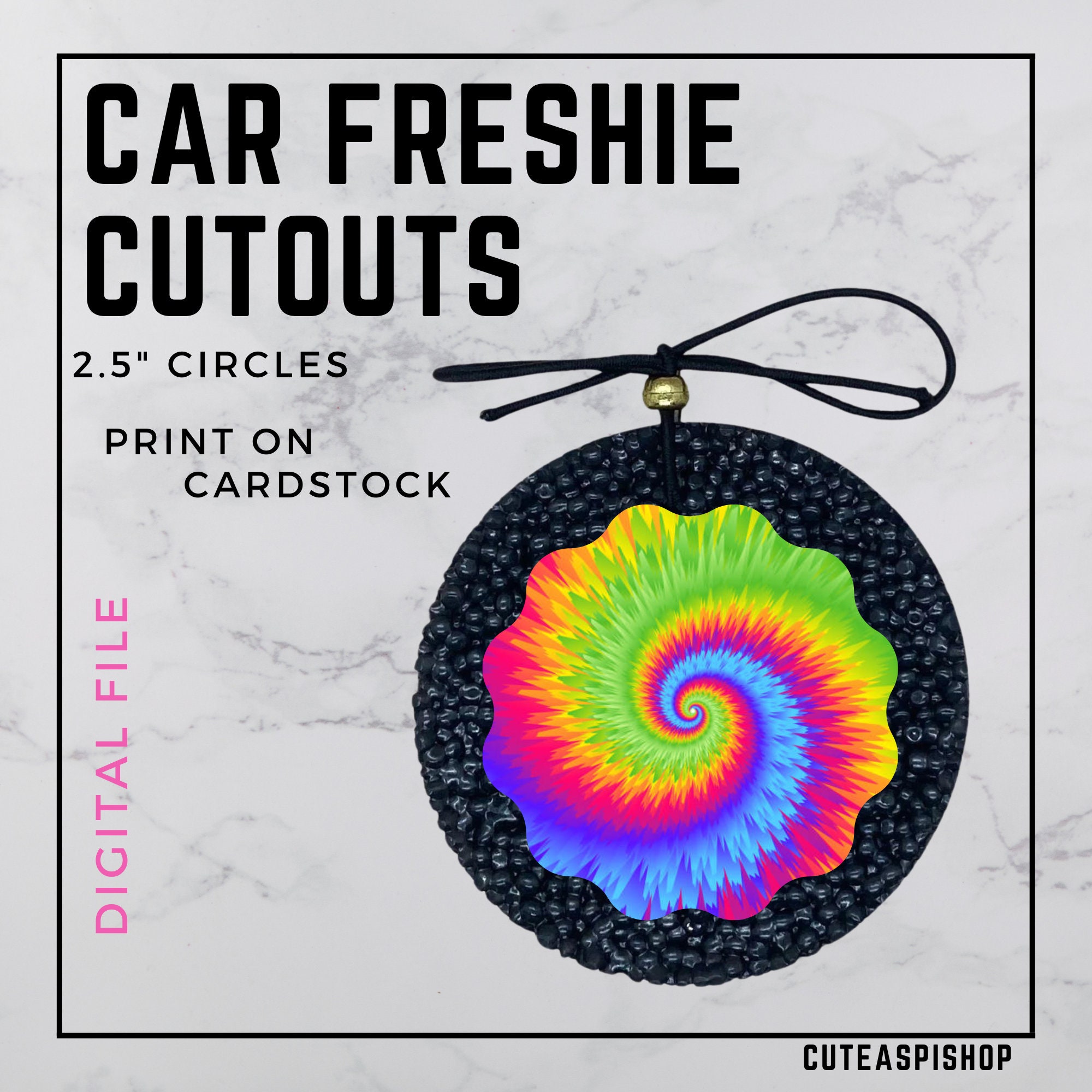 DIGITAL FILE - Printable Card Stock Car Freshie Cutouts - Tie Die - Etsy