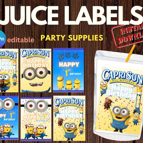 Canva Minion Template - Etsy