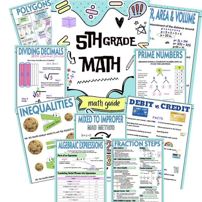 Math Grade 5 2025 - Etsy