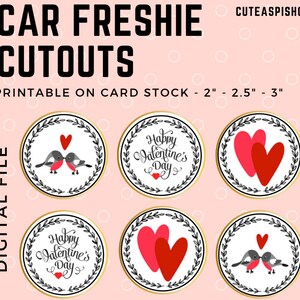 DIGITAL FILE - 3 Valentine's Day Gold Frame Circle FRESHIE Cutouts ...