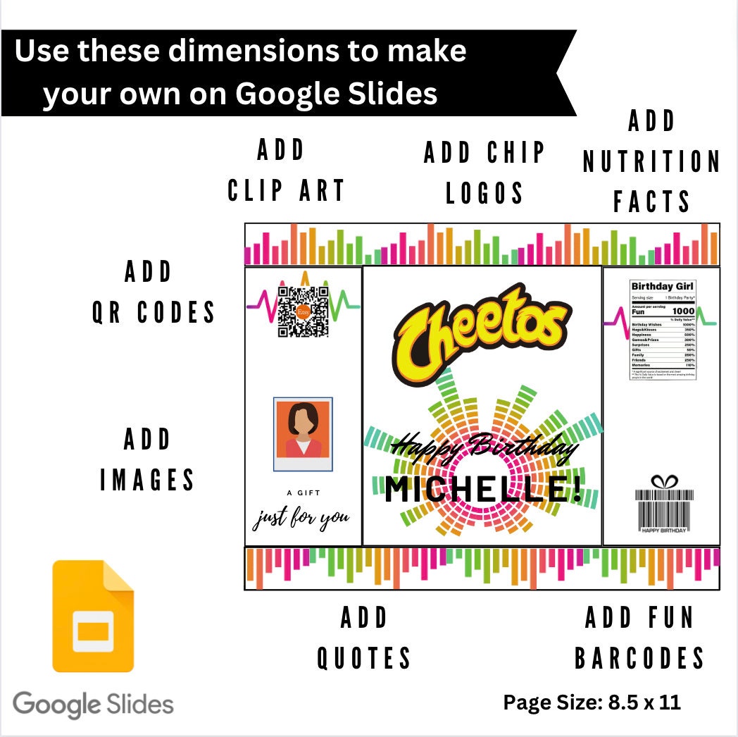 Editable Chip Label Template - Custom Party Favors - Birthday / Baby ...