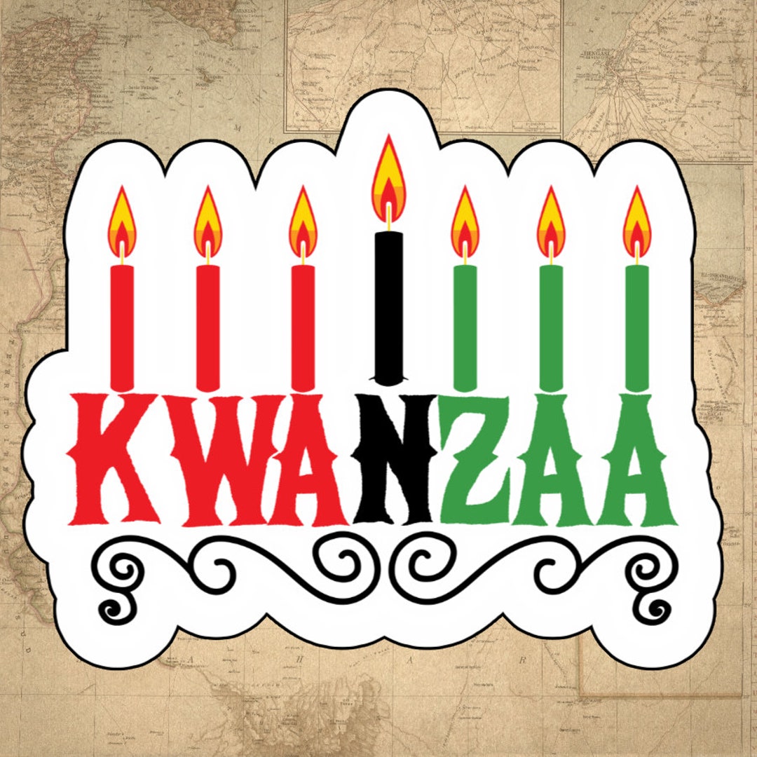 Red, Black and Green Candles in a Stylized Kwanzaa Kinara Symbolizing ...
