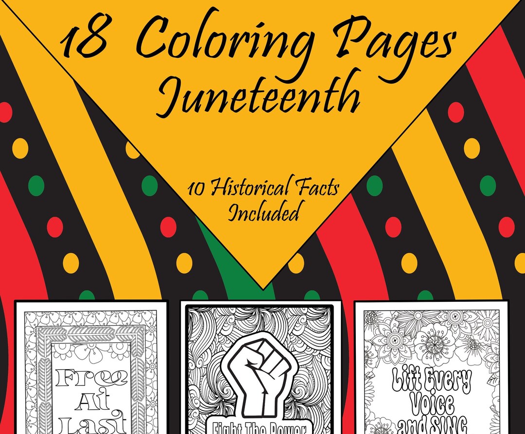 Juneteenth Coloring Pages the Positive Affirmation Collection. 10 ...