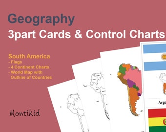 South America Culture Cards Geography Cards Montessori Educational ...