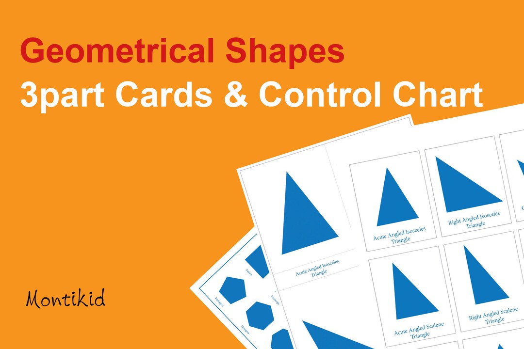 Geometrical Shapes - Montessori 3part Cards and Control Chart - Etsy