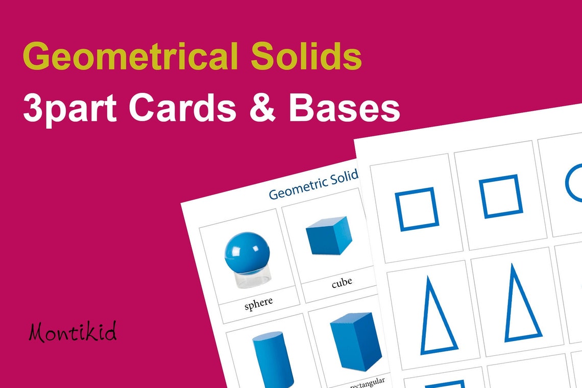 Geometric Solids 3part Cards & Bases - Etsy Singapore