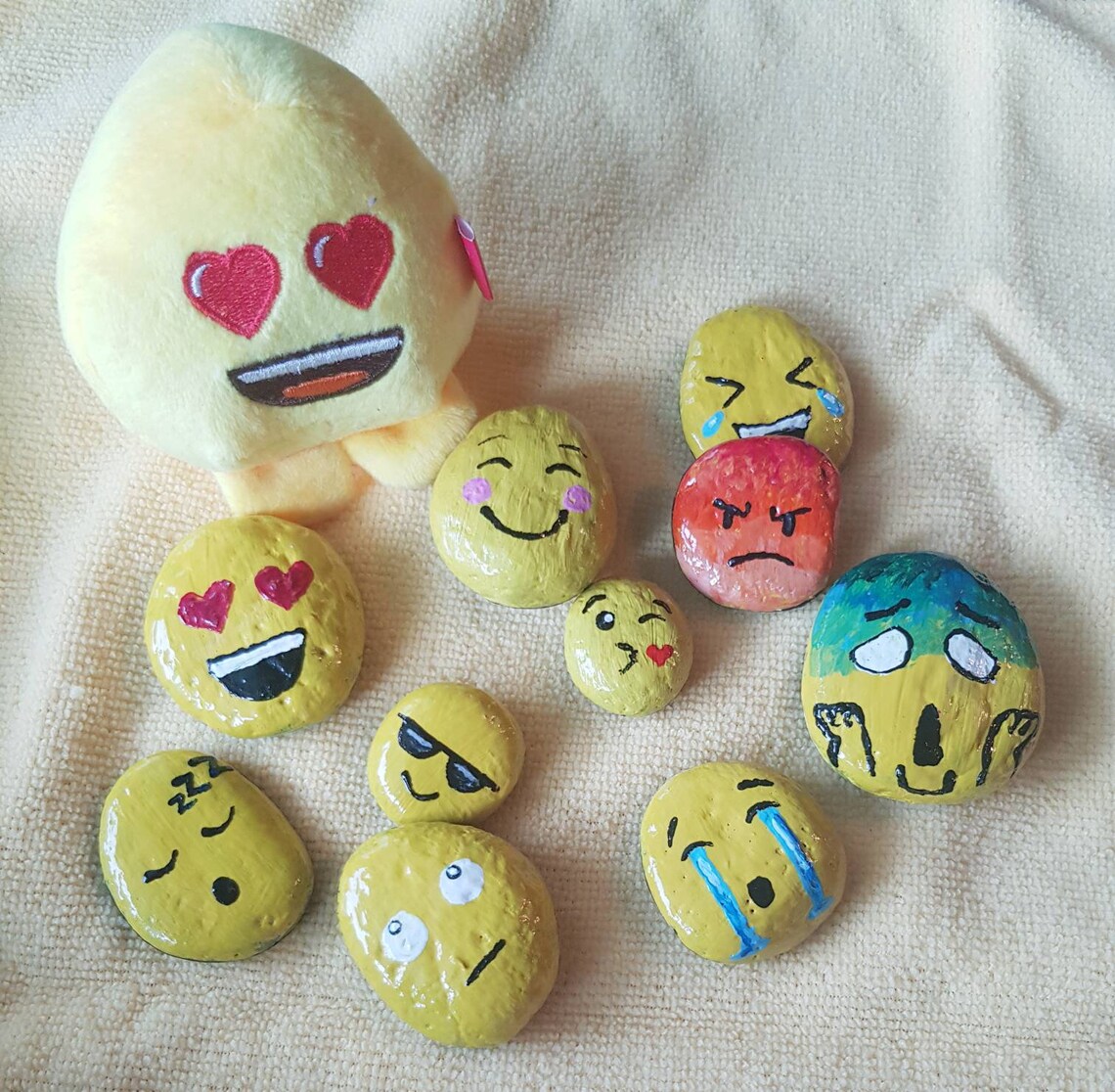 Sac à galets smileys | Etsy