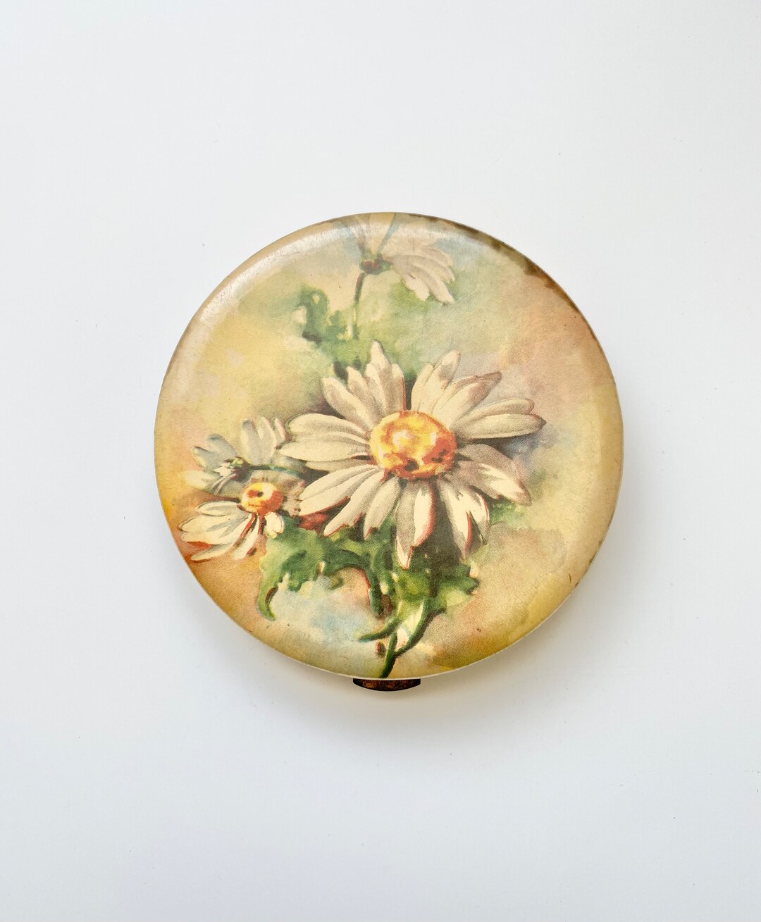 Vintage Daisy Makeup Compact/ Pocket Mirror - Etsy