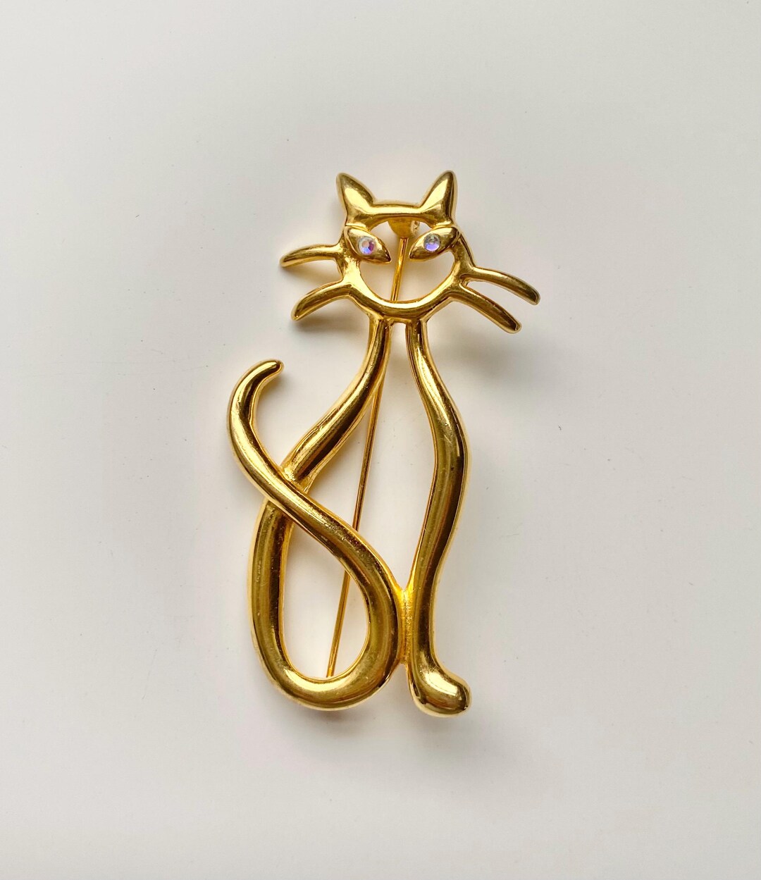 Vintage Cat Brooch - Etsy