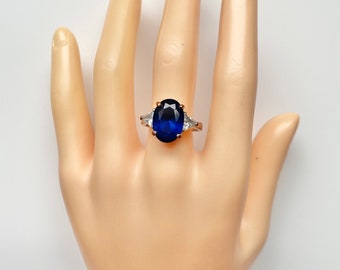 Dark Blue Stone Ring | Etsy