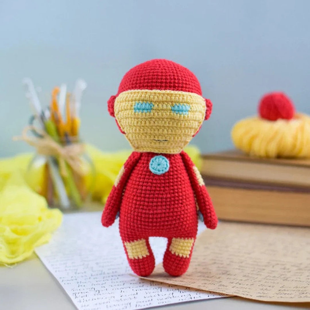 Crochet Pattern Ironman, Amigurumi Superhero Pattern, Marvel Hero Toy ...