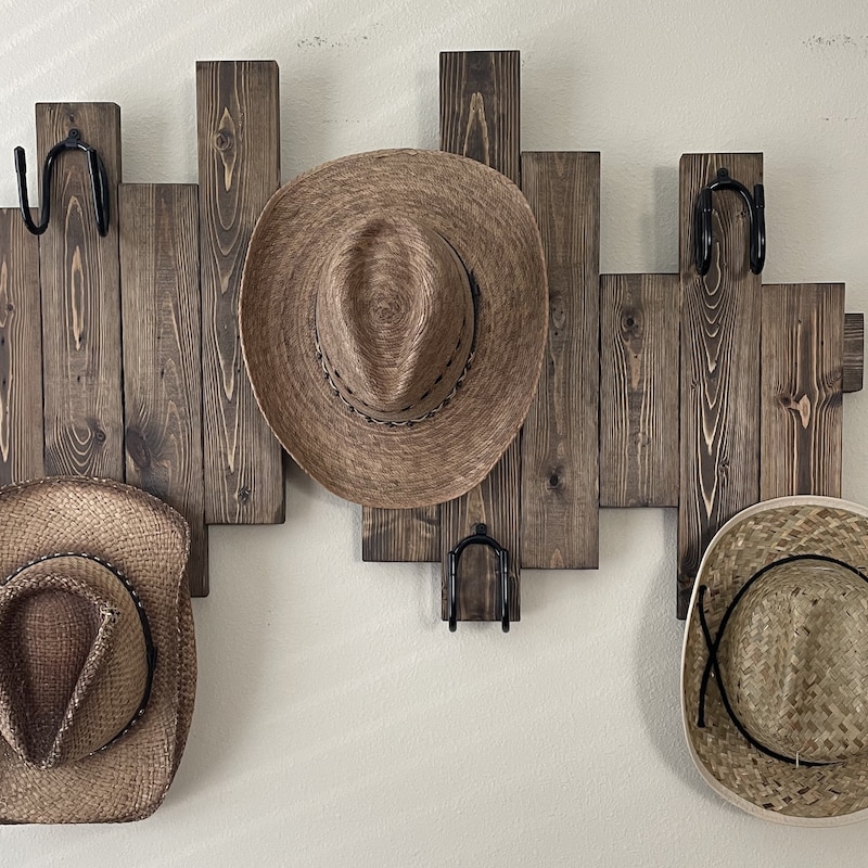 Wall Mount Hat Rack - Etsy
