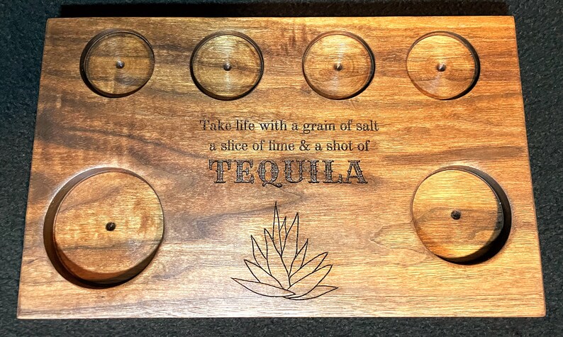 Walnut Tequila Shot Board Shot Board Groomsmen Gifts - Etsy