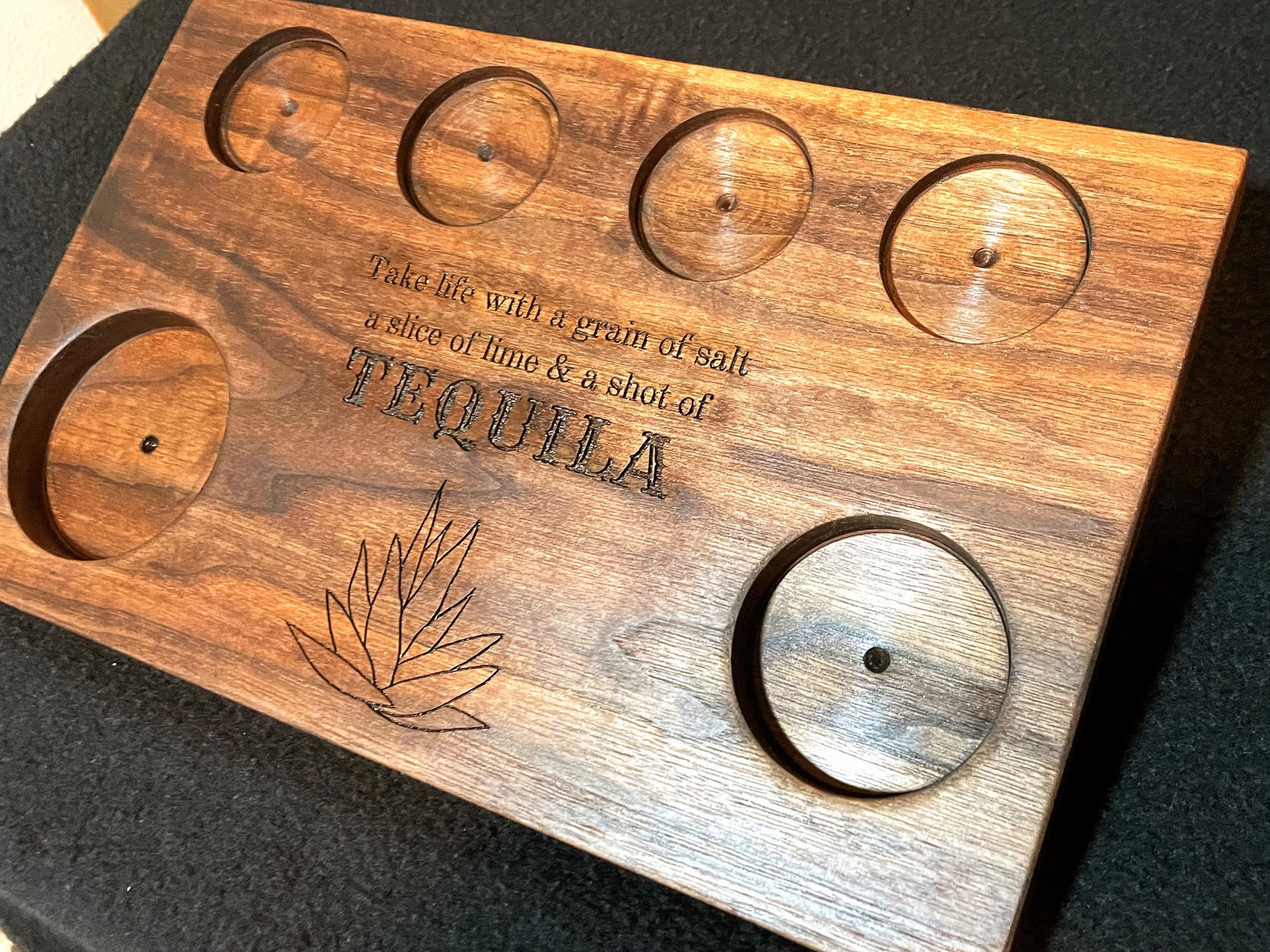 Walnut Tequila Shot Board Shot Board Groomsmen Gifts - Etsy