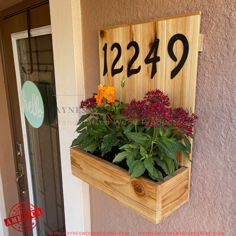House Number Planter - Etsy