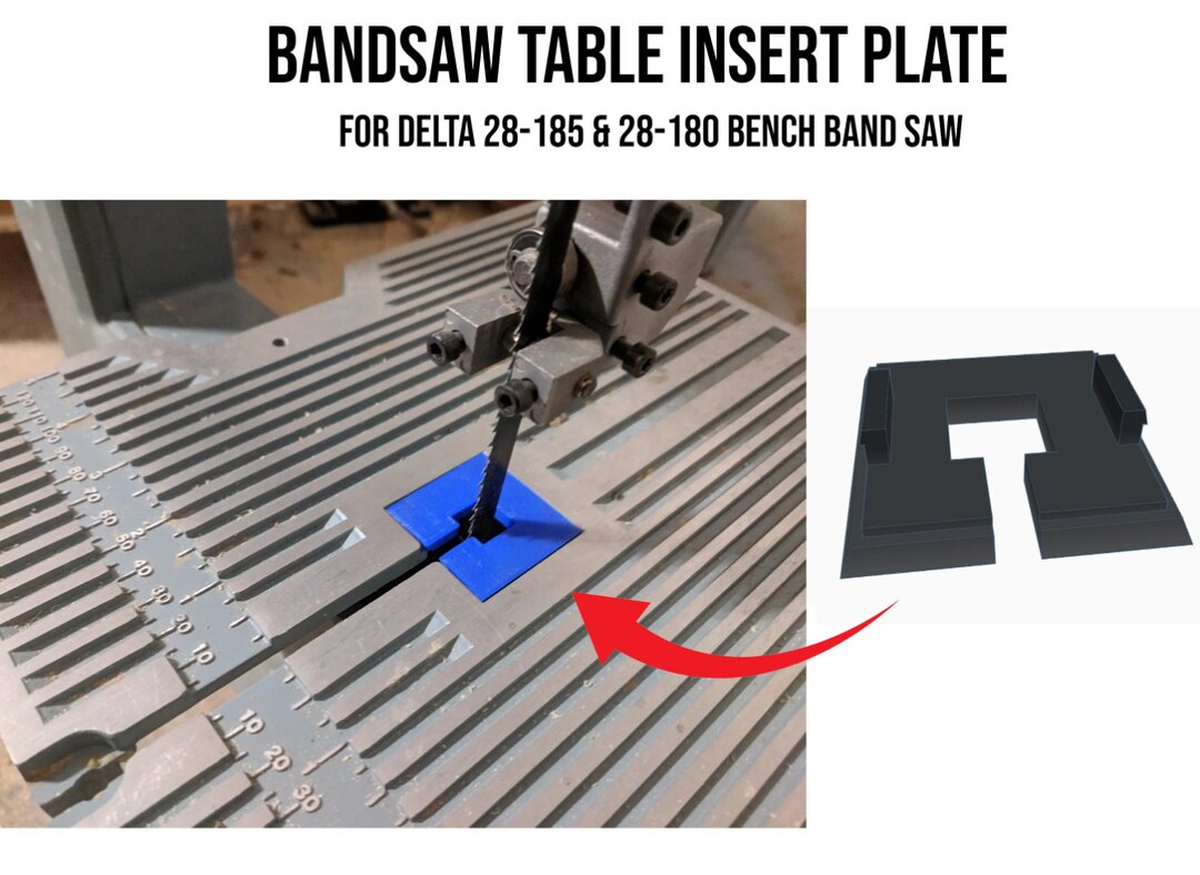 Bandsaw Table Insert Plate for Delta 28-185 & 28-180 - Bench Band Saw ...