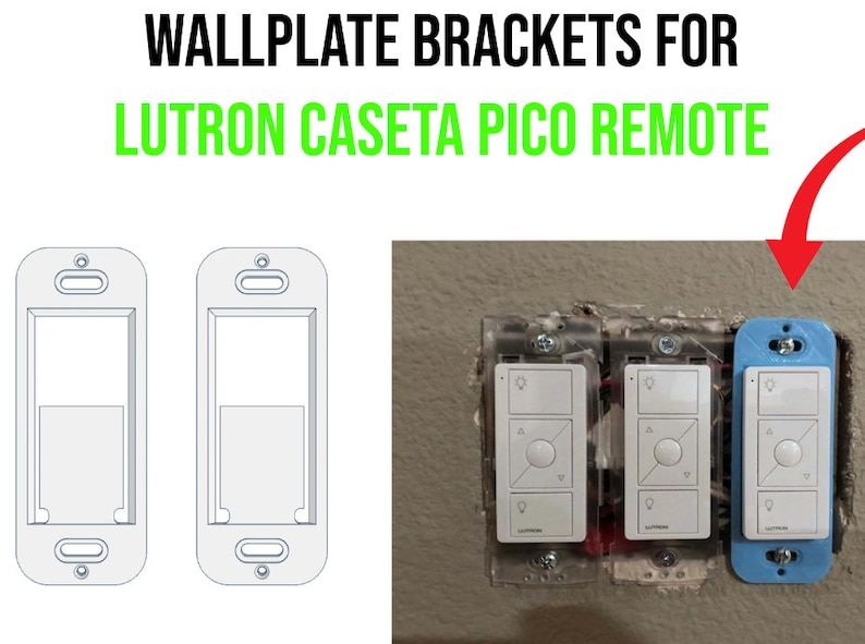 Wallplate Brackets Compatible With Lutron Caseta Pico Remote Bundle ...