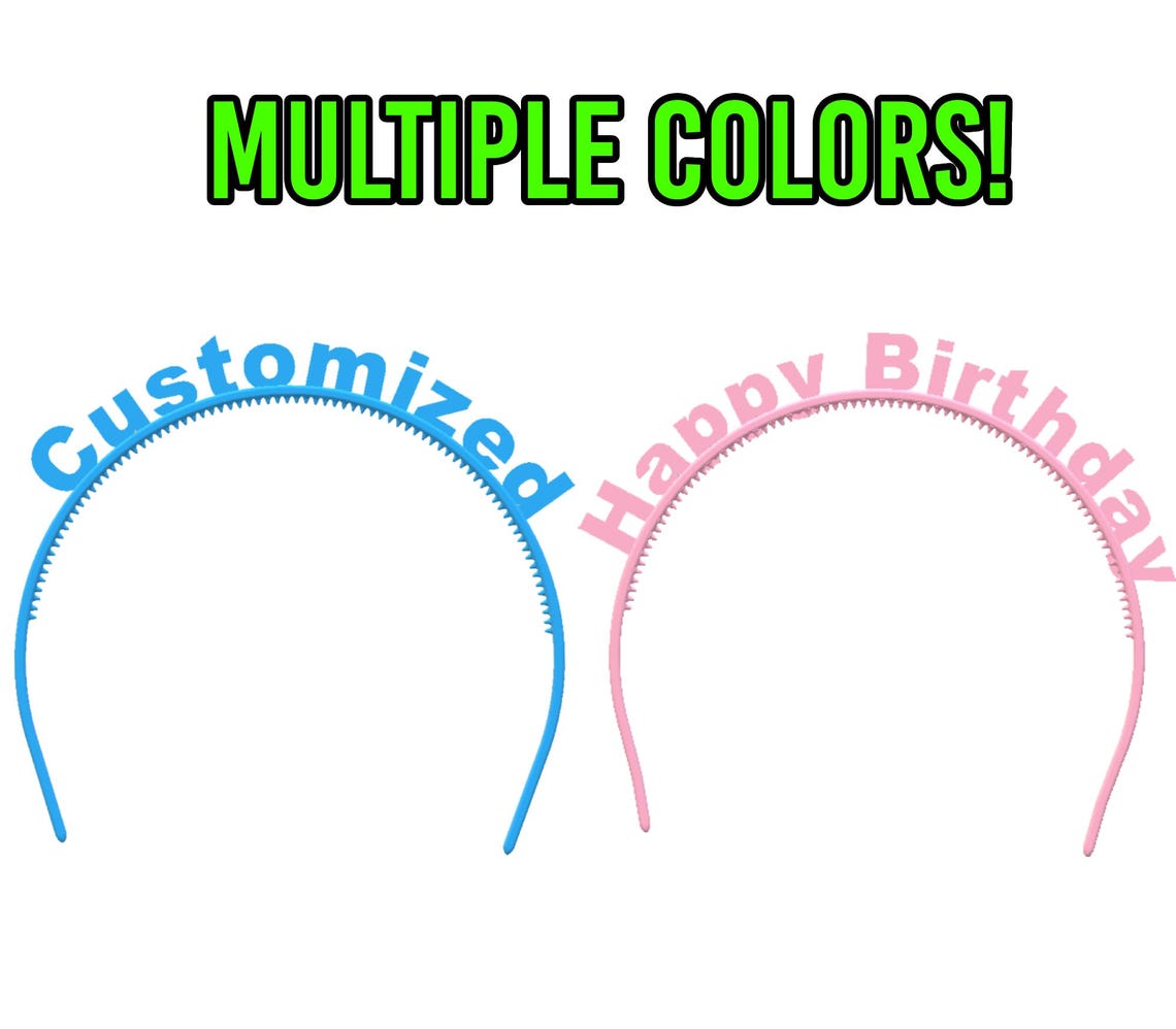 Custom Headbands multiple Colors events, Parties You Name It Your Text ...