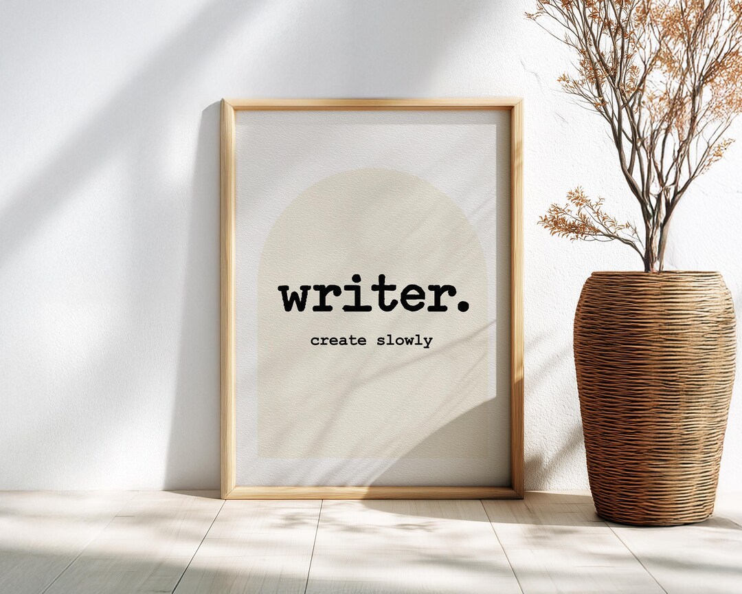 Writer Printed Poster for Home Office, Gift for Authors, Library Wall ...
