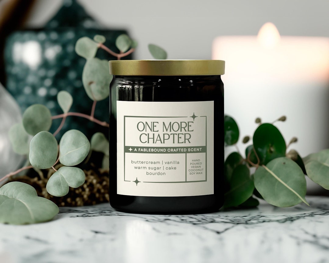 Bookish Candle for Readers, One More Chapter Candle for Reading, Book ...
