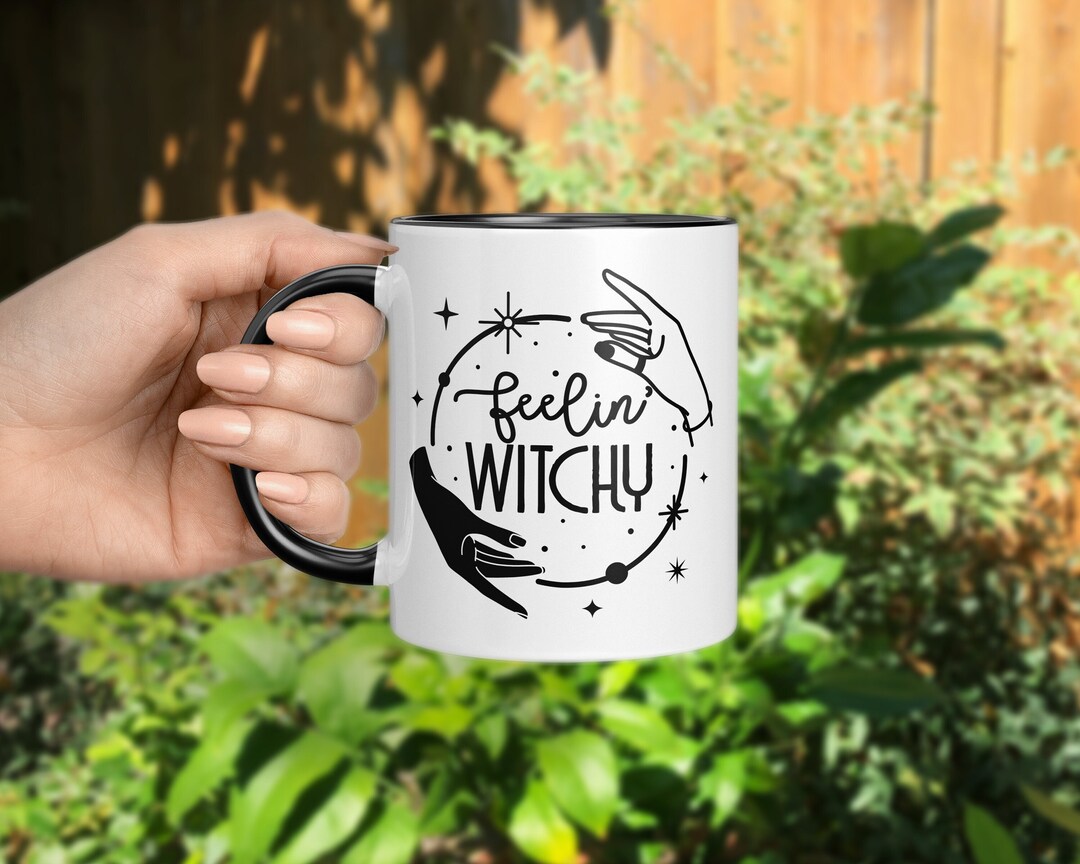 Feeling Witchy Coffee Mug, Gothic Tea Cup, Witchy Mug Gift, Tarot ...