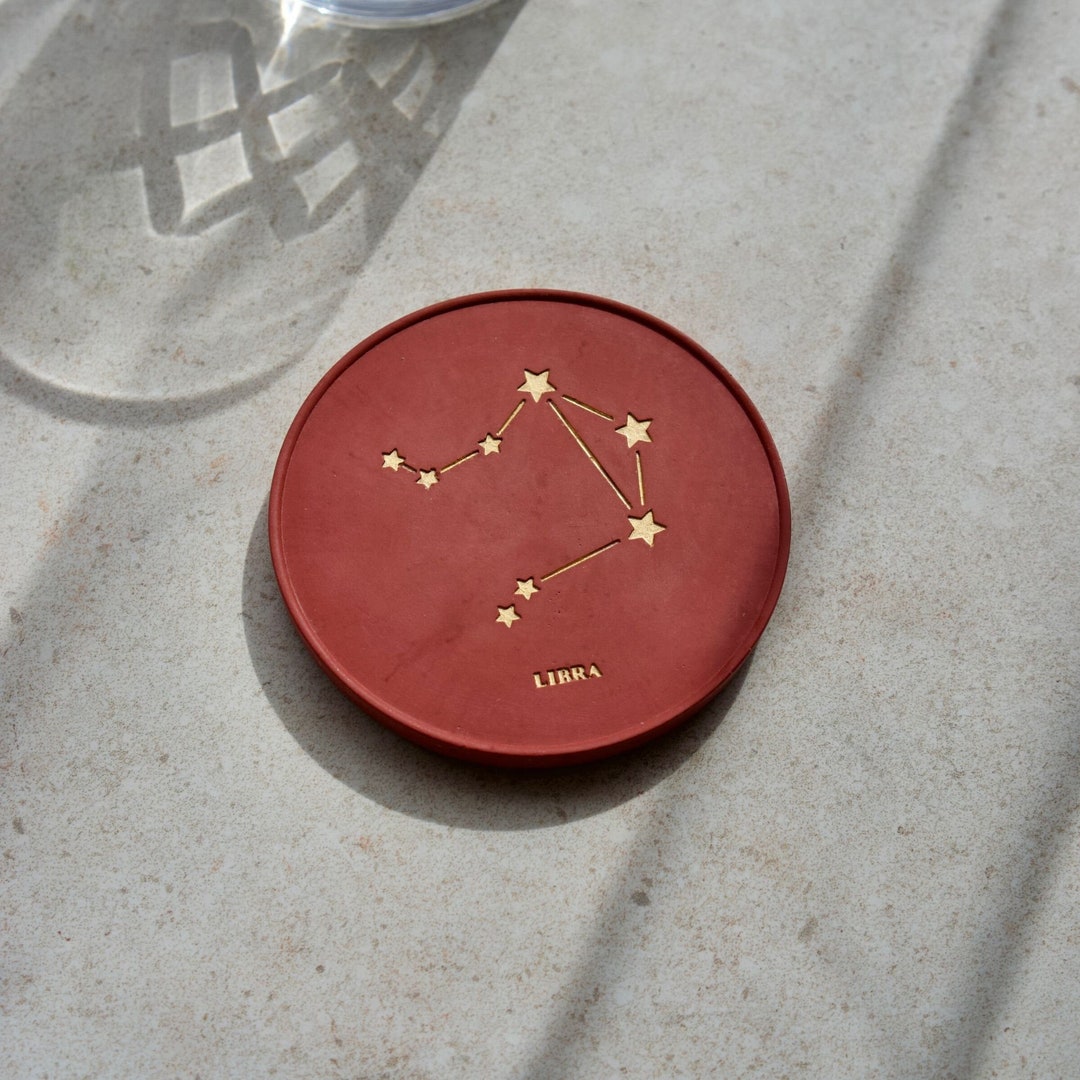Libra Tray Zodiac Coaster Tray Decor Coaster for Friend Boho Home Decor ...