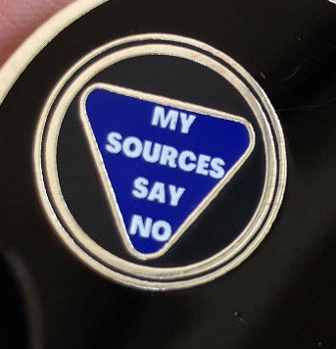 My Sources Say No Magic 8-ball Enamel Pin - Etsy
