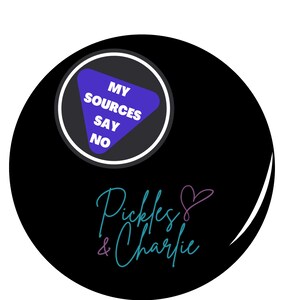 My Sources Say No Magic 8-ball Enamel Pin - Etsy