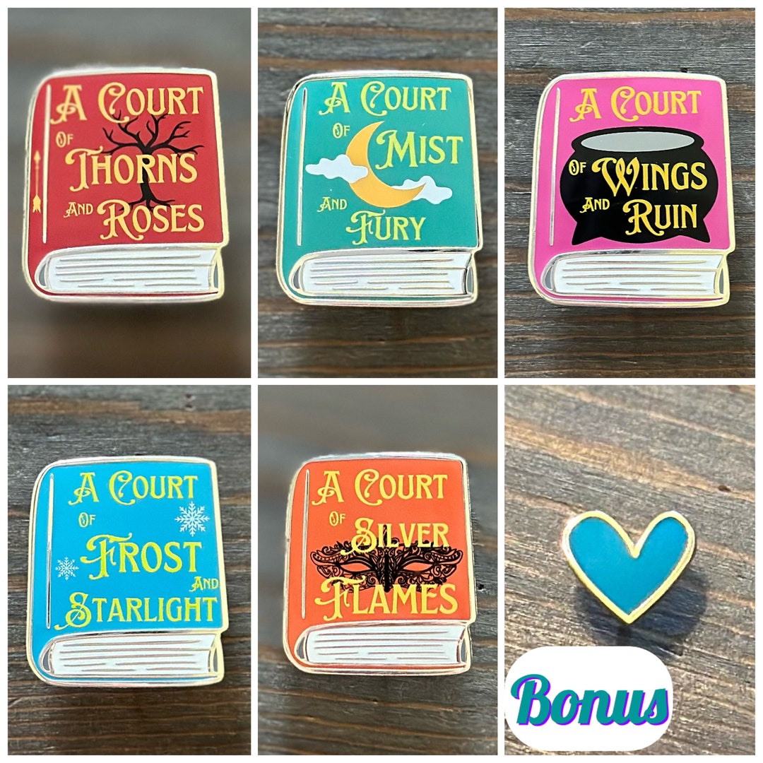 Enamel Pin Set ACOTAR Book Covers (all 5) Officially Licensed SJM (free ...