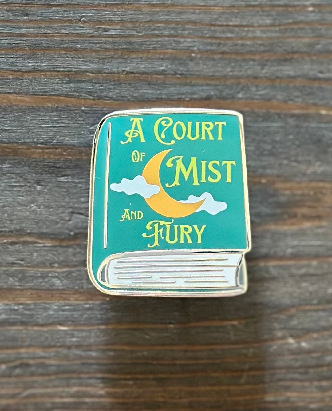Enamel Pin A Court of Mist and Fury Book Enamel Pin (ACOTAR Book 2) SJM ...
