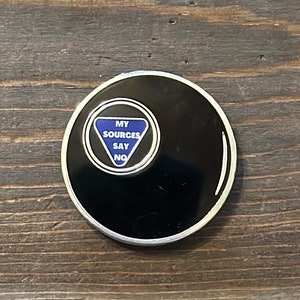 My Sources Say No Magic 8-ball Enamel Pin - Etsy