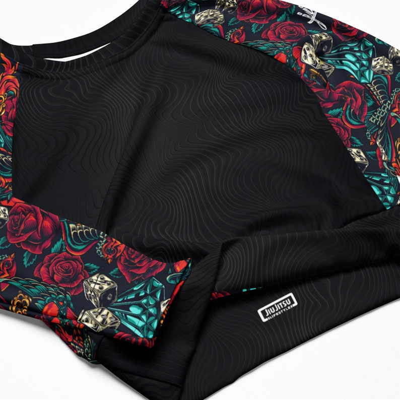 Tattoo Series Women's Cute Jiujitsu Long-sleeve Crop Top & Rash Guard ...