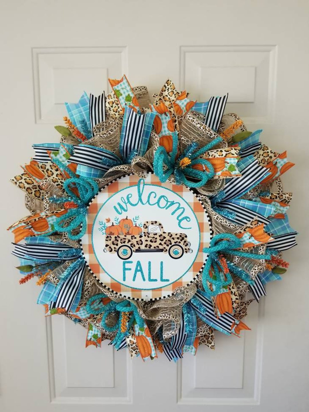 Welcome Fall Wreath for Your Front Door, Wall Decor, Gift, Porch ...